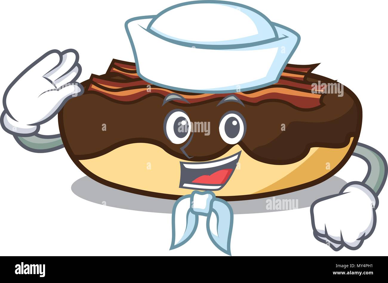 Sailor maple bacon bar character cartoon Stock Vector Image & Art - Alamy
