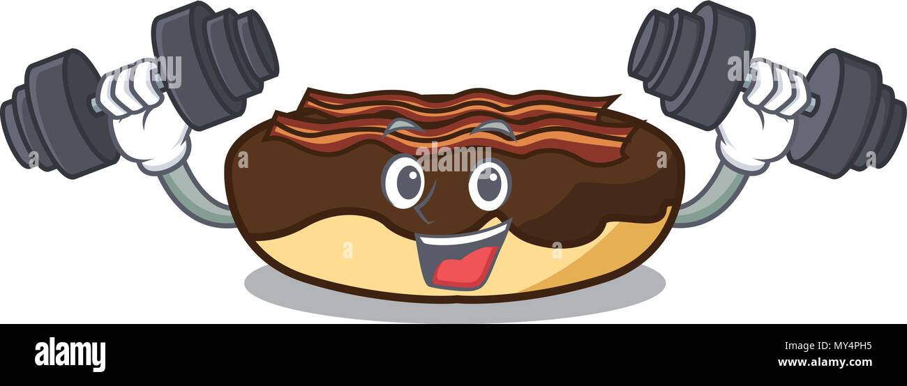 Fitness maple bacon bar character cartoon Stock Vector Image & Art - Alamy