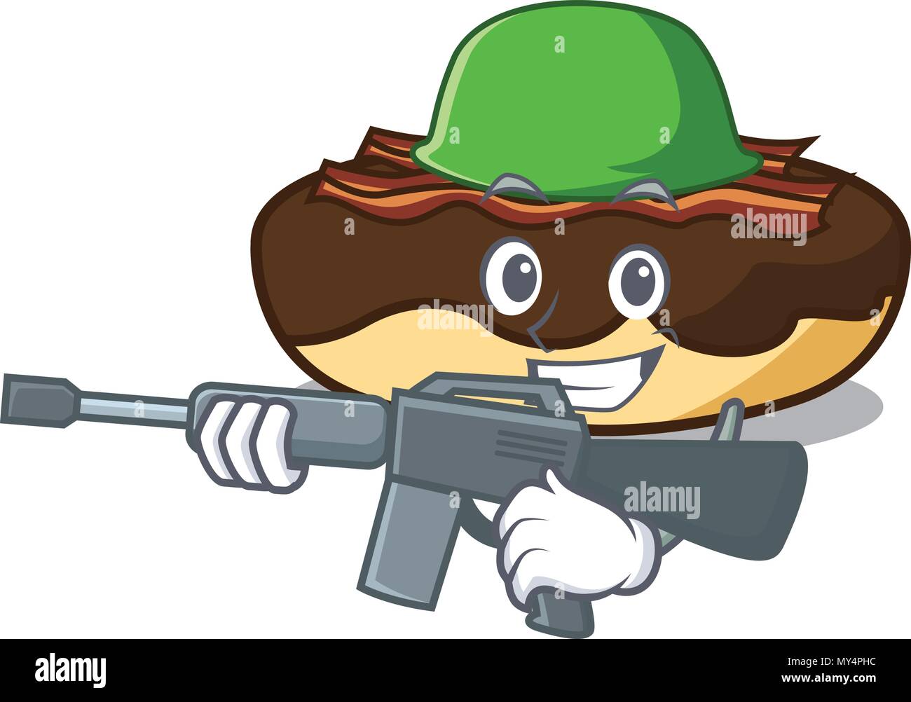 Army maple bacon bar character cartoon Stock Vector Image & Art - Alamy
