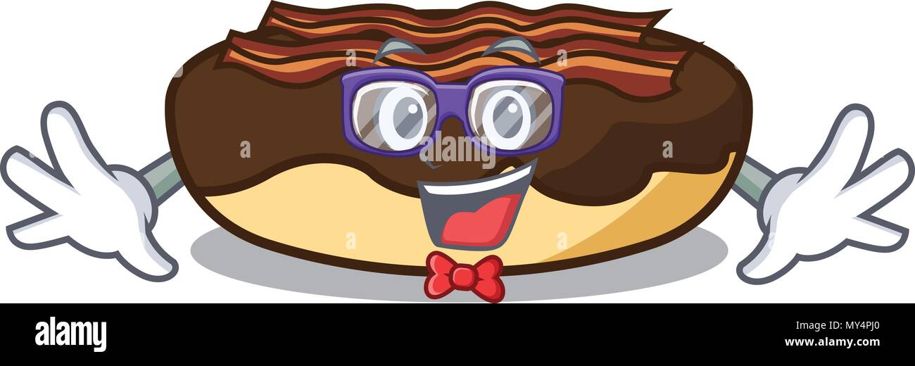 Geek maple bacon bar character cartoon Stock Vector Image & Art - Alamy