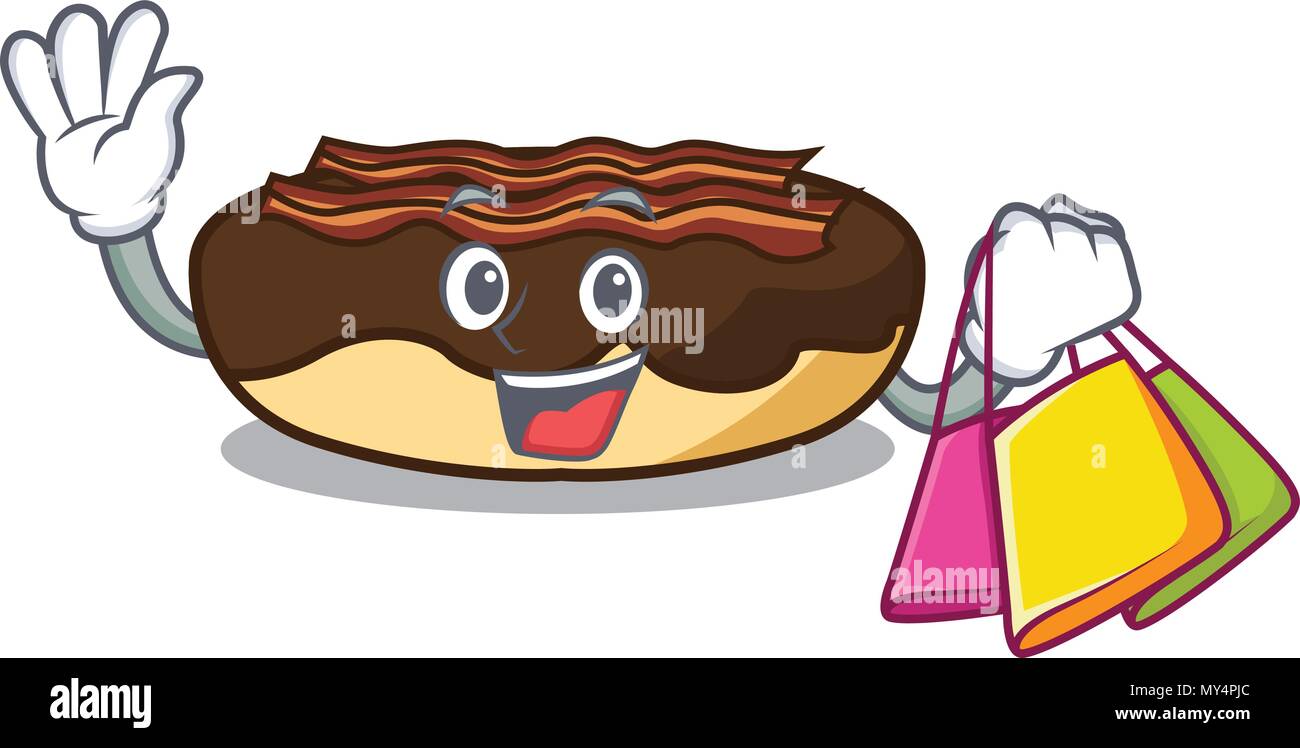 Shopping maple bacon bar character cartoon Stock Vector Image & Art - Alamy