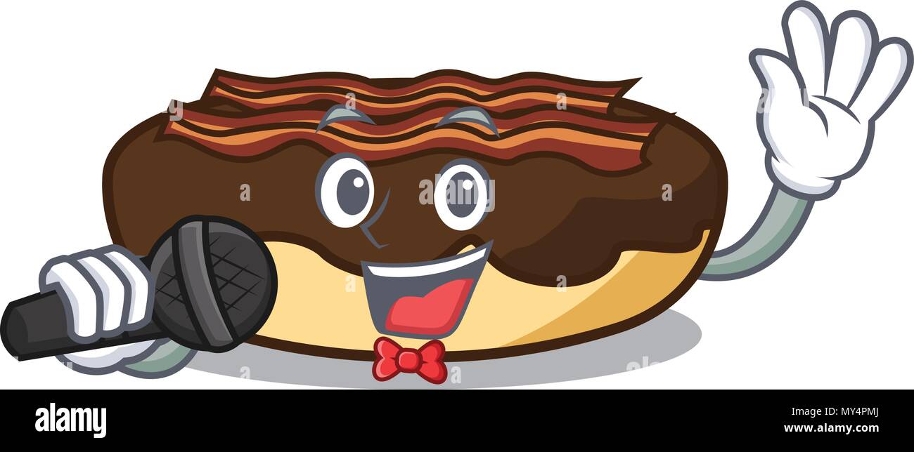 Singing maple bacon bar mascot cartoon Stock Vector Image & Art - Alamy
