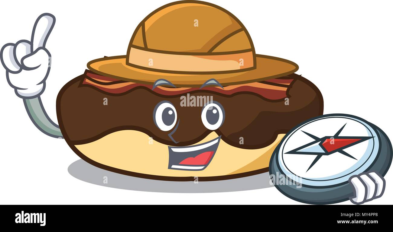 Explorer maple bacon bar mascot cartoon Stock Vector Image & Art - Alamy