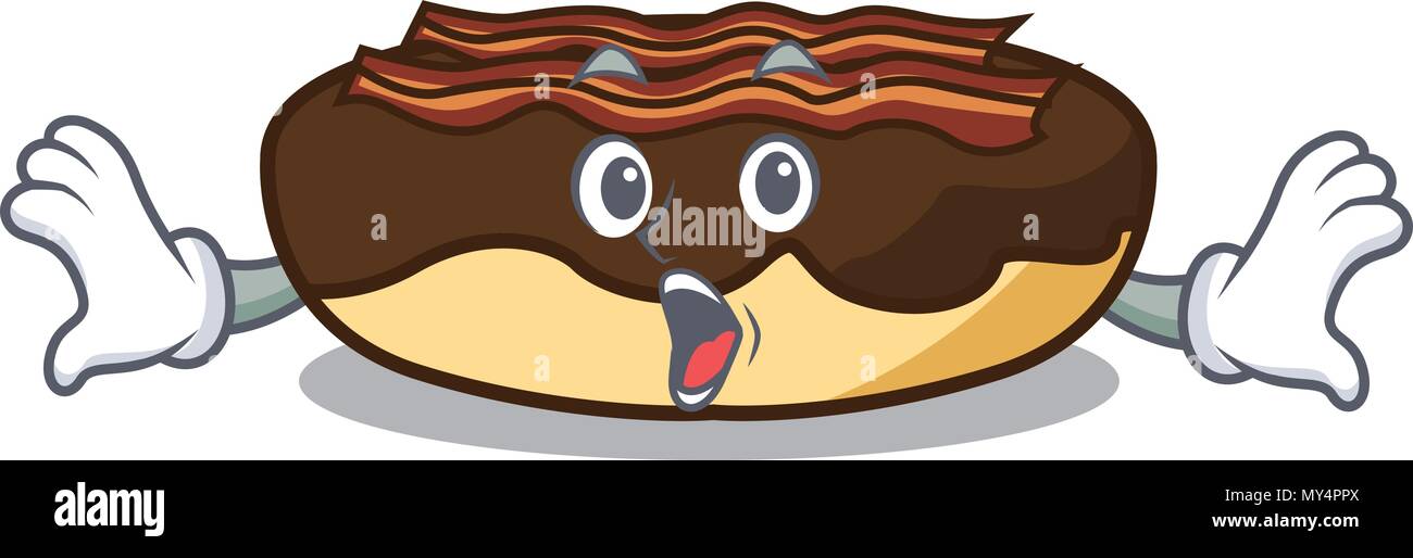 Surprised maple bacon bar mascot cartoon Stock Vector Image & Art - Alamy