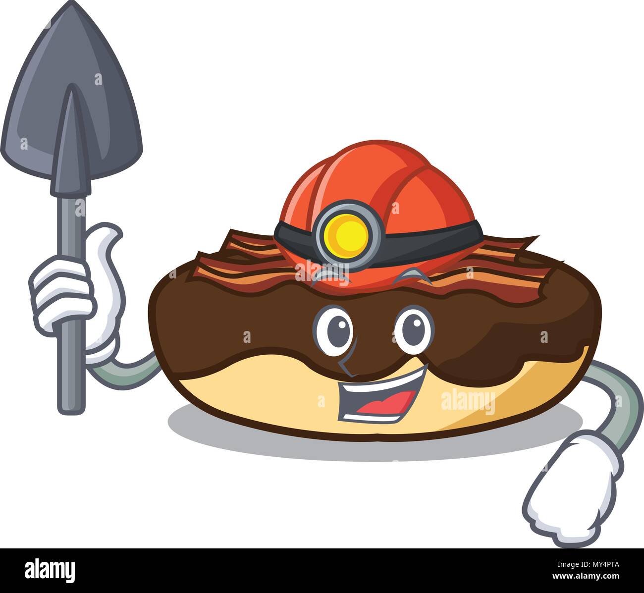 Miner maple bacon bar mascot cartoon Stock Vector Image & Art - Alamy