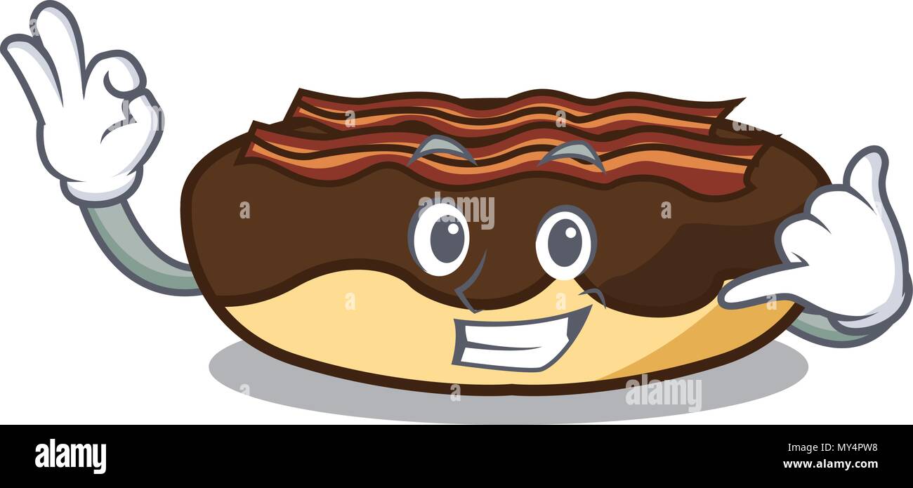 Call me maple bacon bar mascot cartoon Stock Vector Image & Art - Alamy