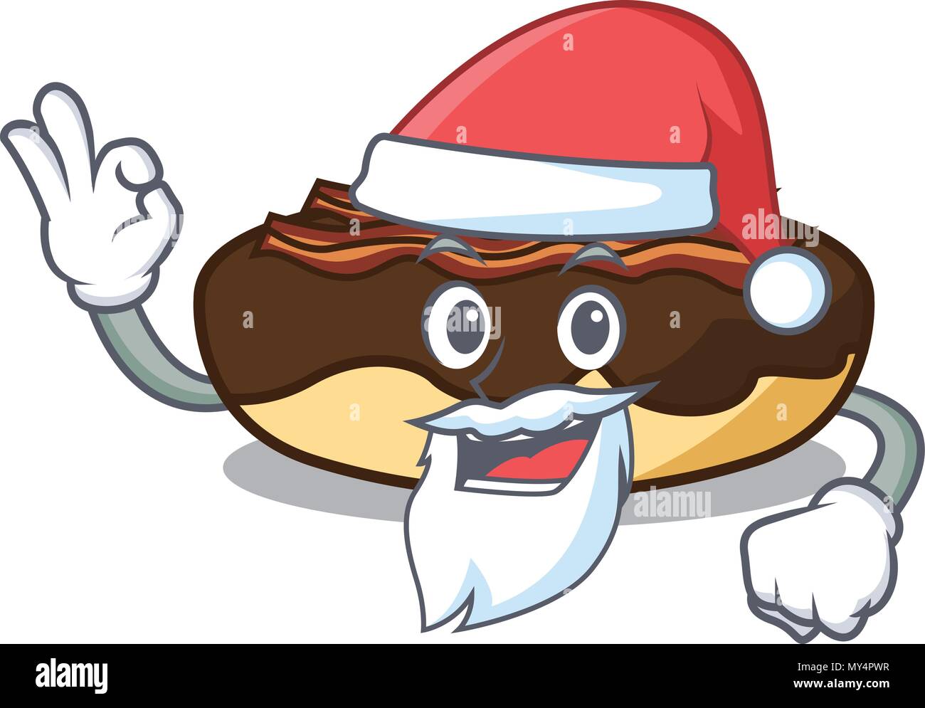 Santa maple bacon bar mascot cartoon Stock Vector Image & Art - Alamy