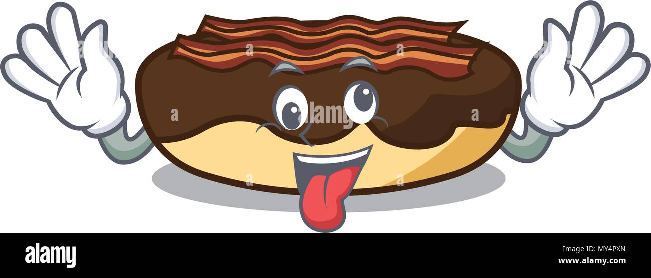 Crazy maple bacon bar mascot cartoon Stock Vector Image & Art - Alamy
