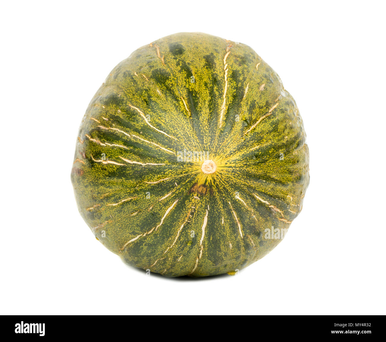 Fresh green melon isolated on a white background Stock Photo - Alamy