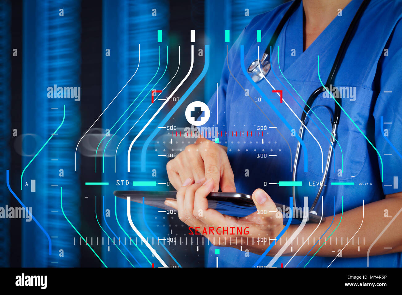 Accurate diagnosis appropriate treatment medical concept.Doctor working ...