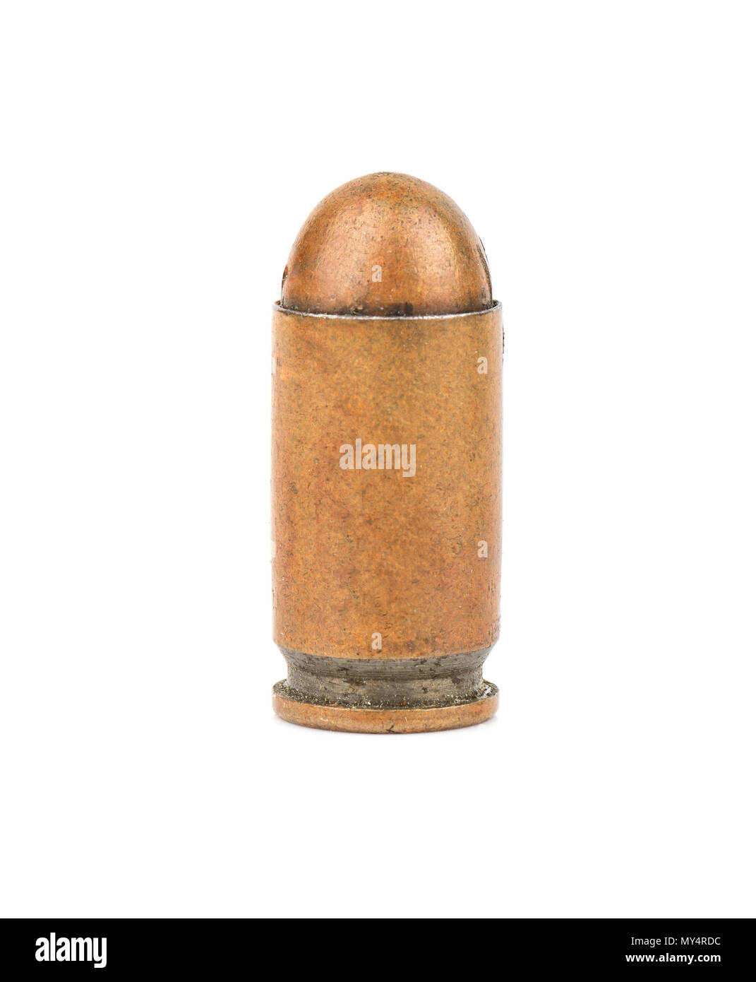 Old pistol bullet isolated on white background Stock Photo - Alamy