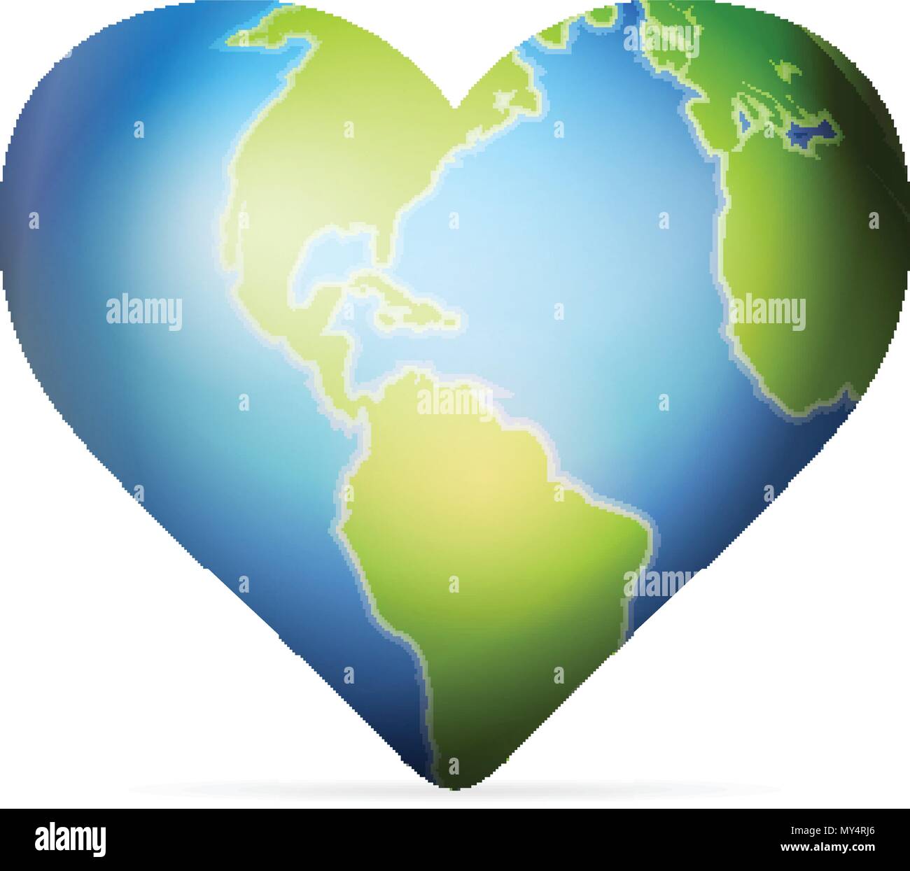 World heart on a white background Stock Vector Image & Art - Alamy