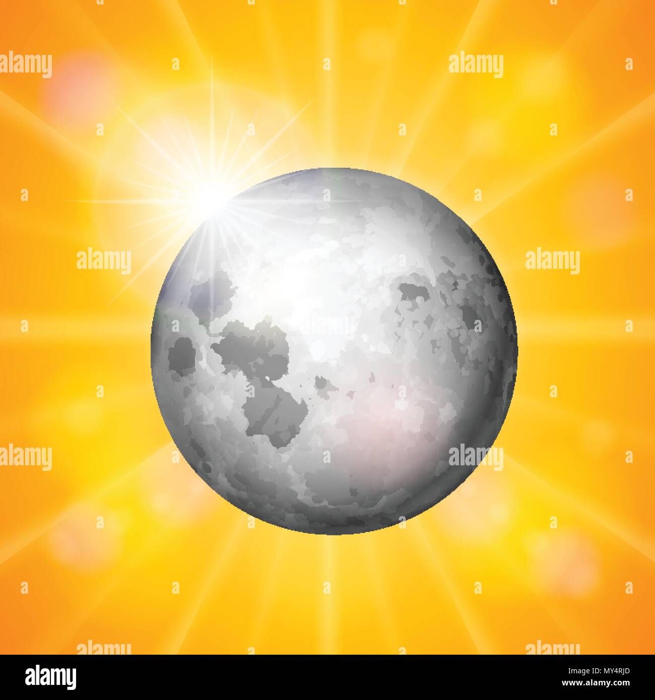 Abstract space background with moon Stock Vector Image & Art - Alamy