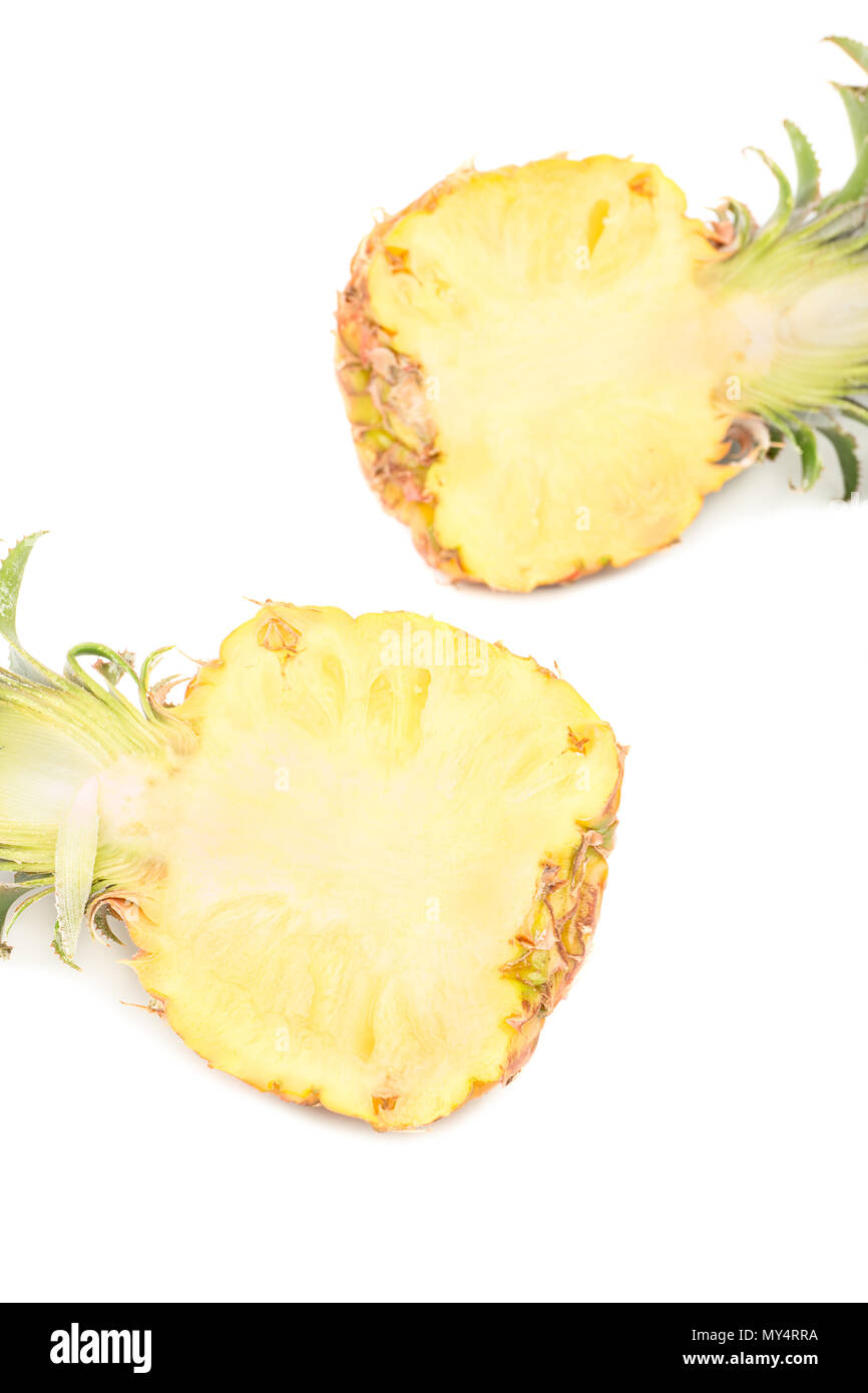 Fresh pineapple cut halves hi-res stock photography and images - Alamy