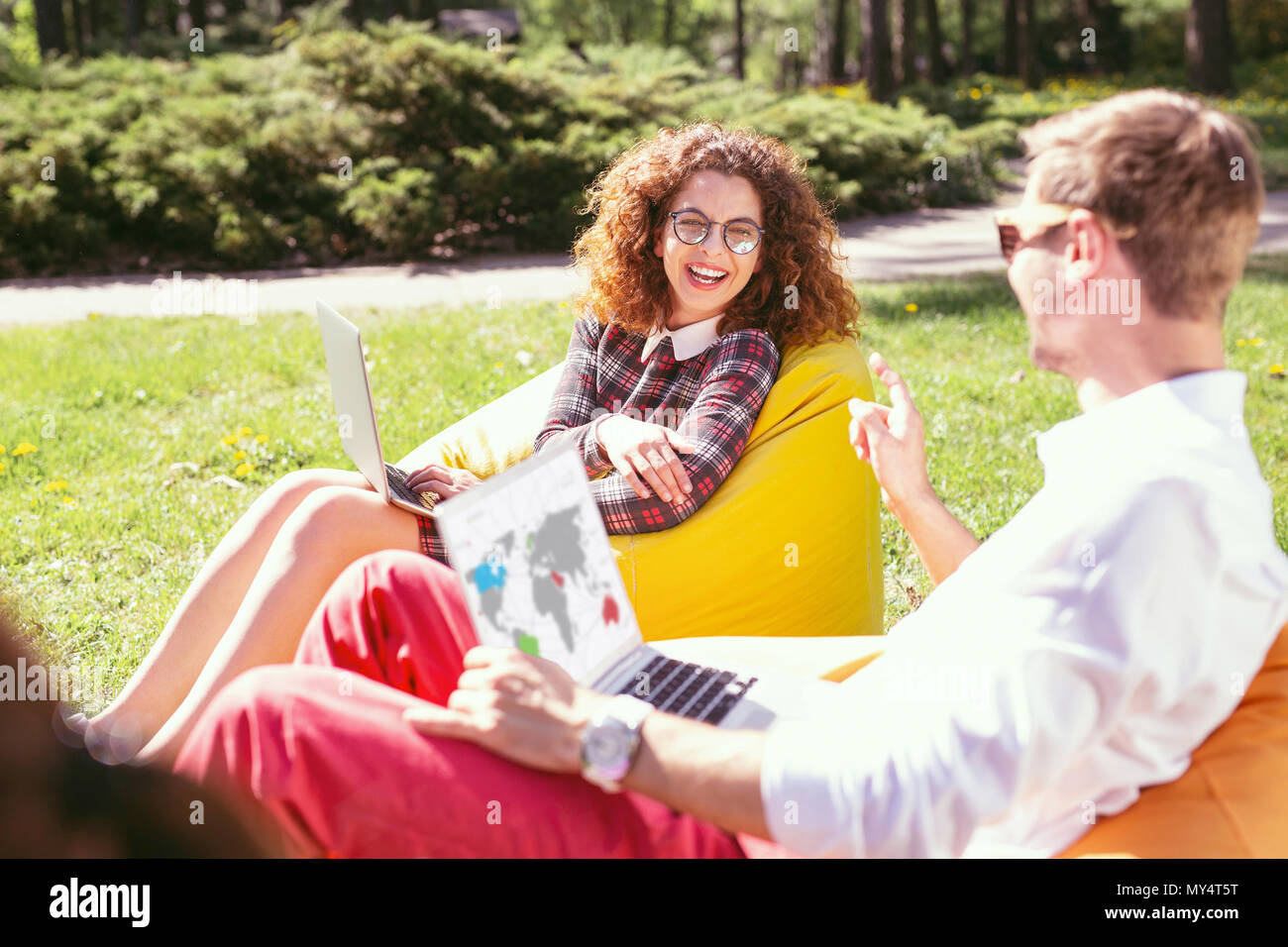Inspired students working on their projects Stock Photo - Alamy