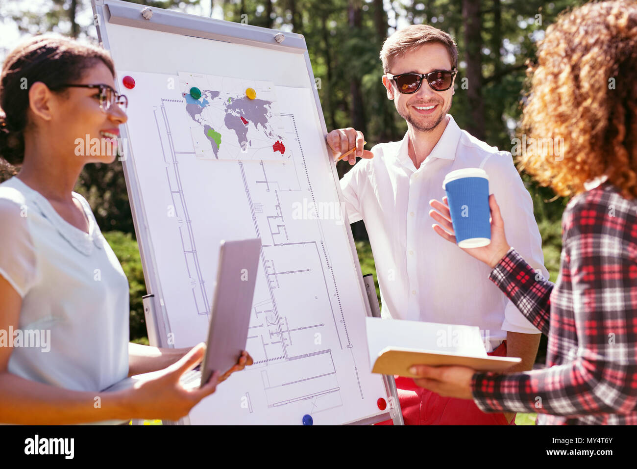 Alert students doing their homework project Stock Photo - Alamy