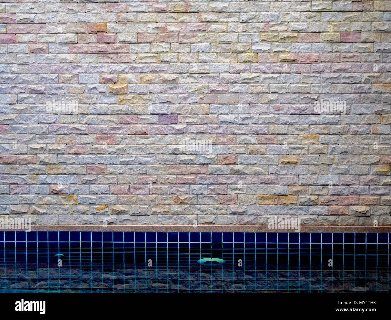 Bright Brick Wall Texture on Swimming Pool Stock Photo - Alamy