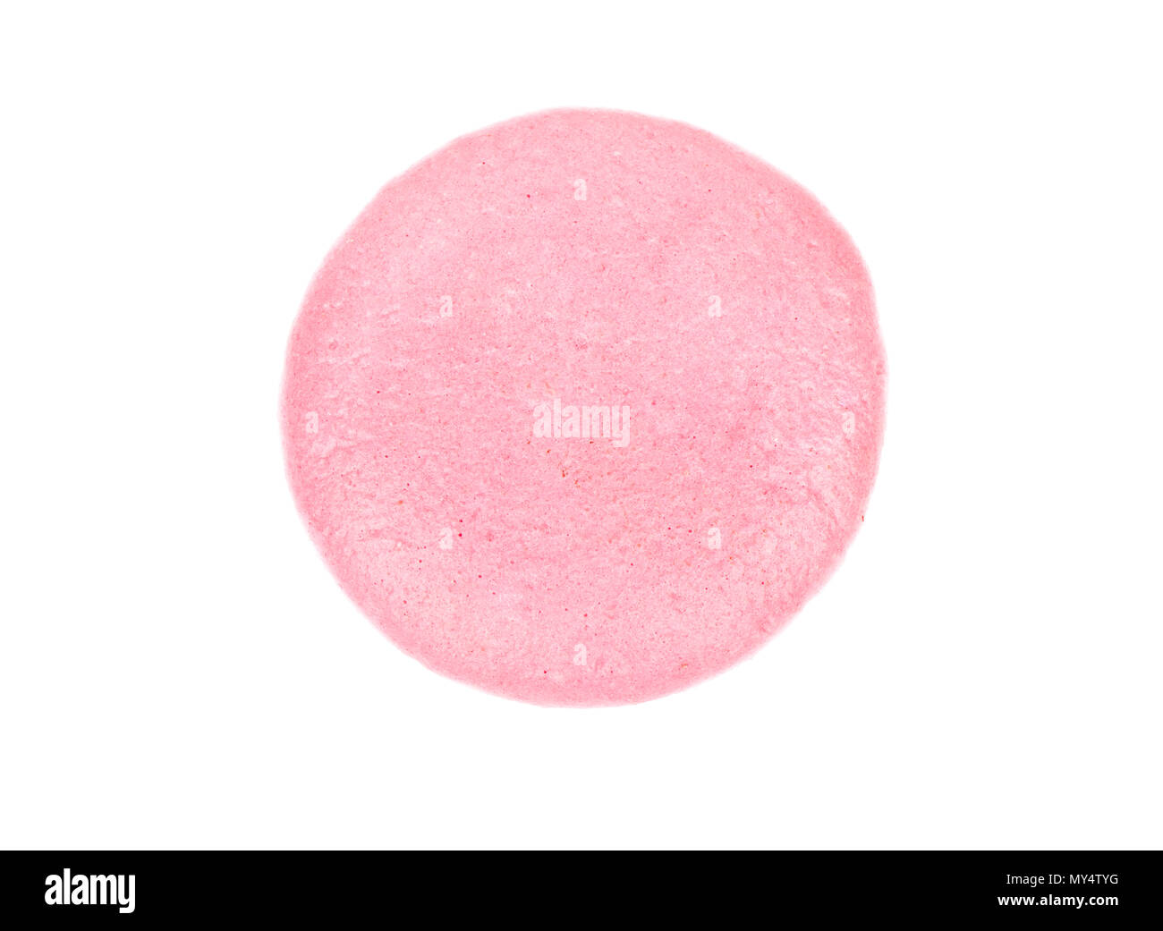 Pink macaroon isolated on white background, top view Stock Photo - Alamy