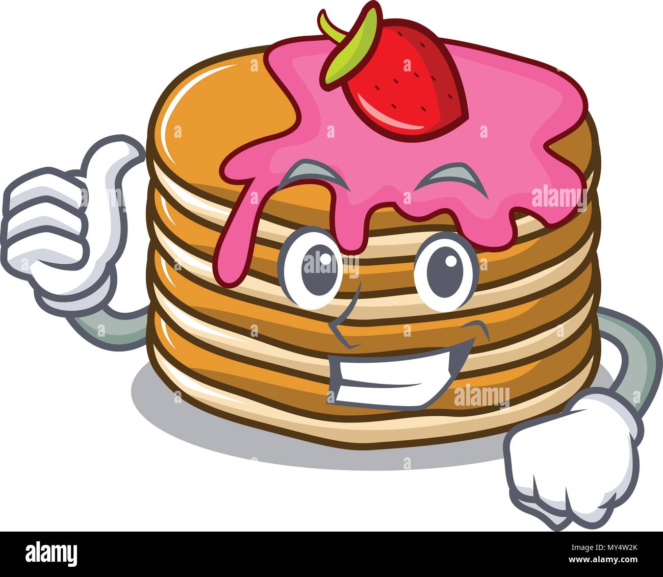Pancakesstrawberry Stock Vector Images - Alamy