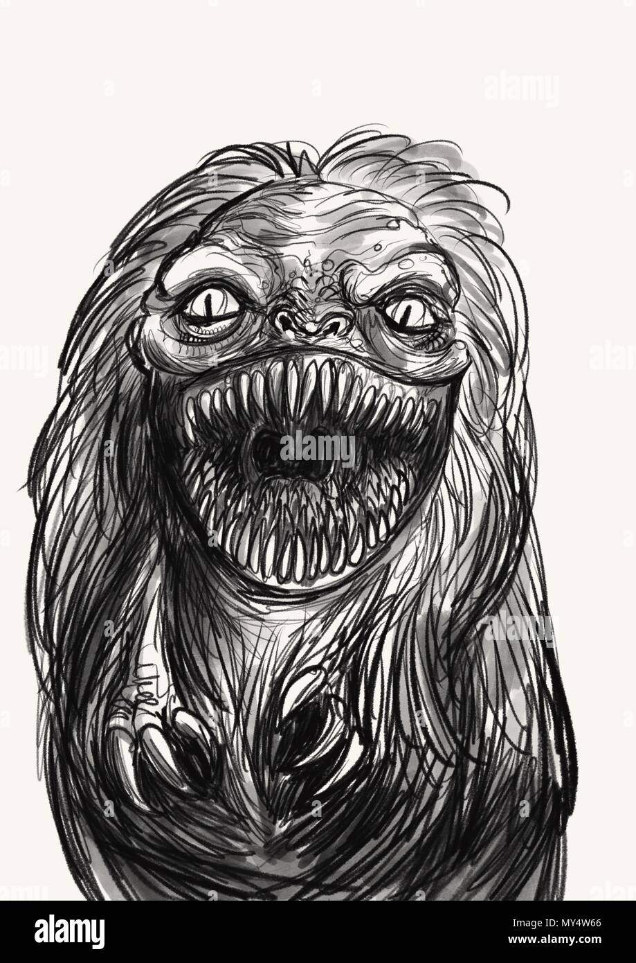 A painting of a critter from the Critters film series Stock Photo - Alamy