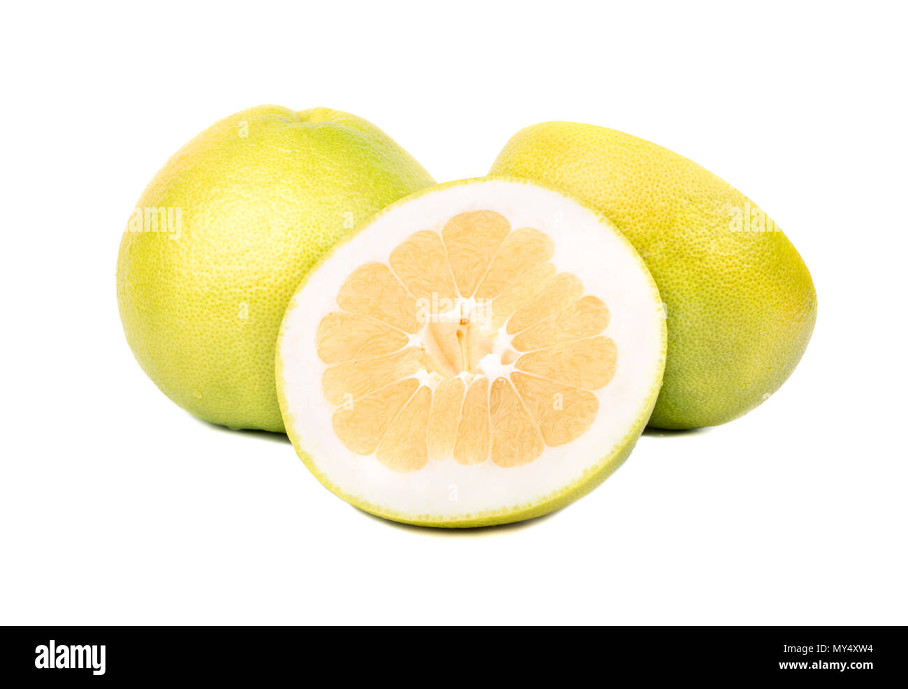 Fresh fruit Oroblanco with half on a white background Stock Photo - Alamy