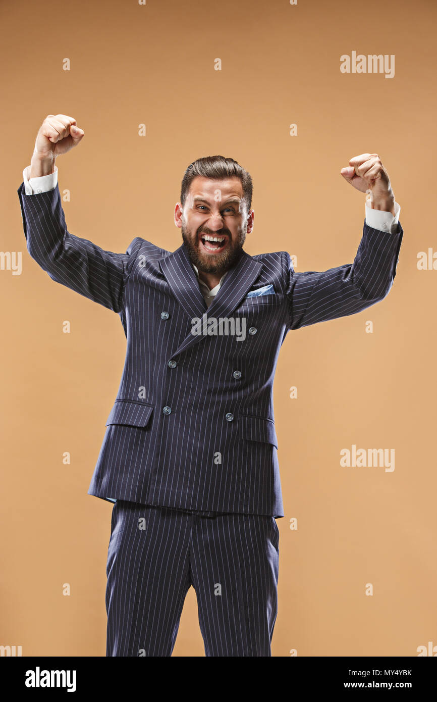 Winning success man happy ecstatic celebrating being a winner. Dynamic ...