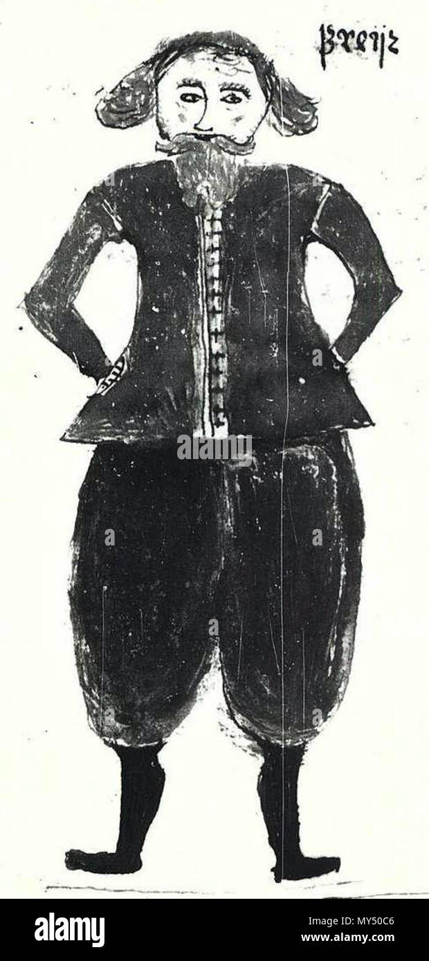 . An illustration of the Norse god Freyr, from an Icelandic 17th ...