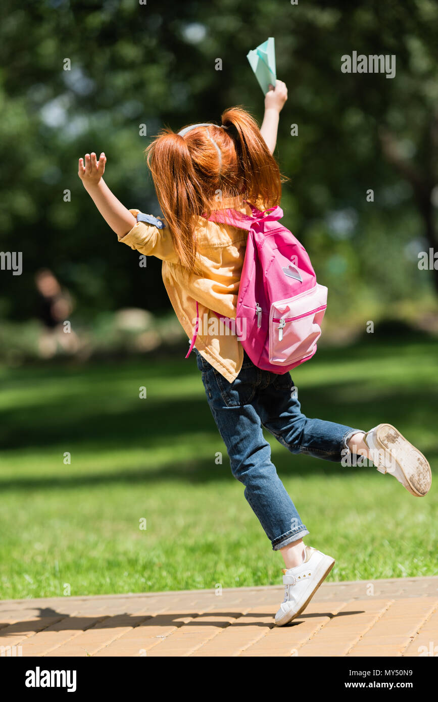 Rear view preteen girl in hi-res stock photography and images - Alamy