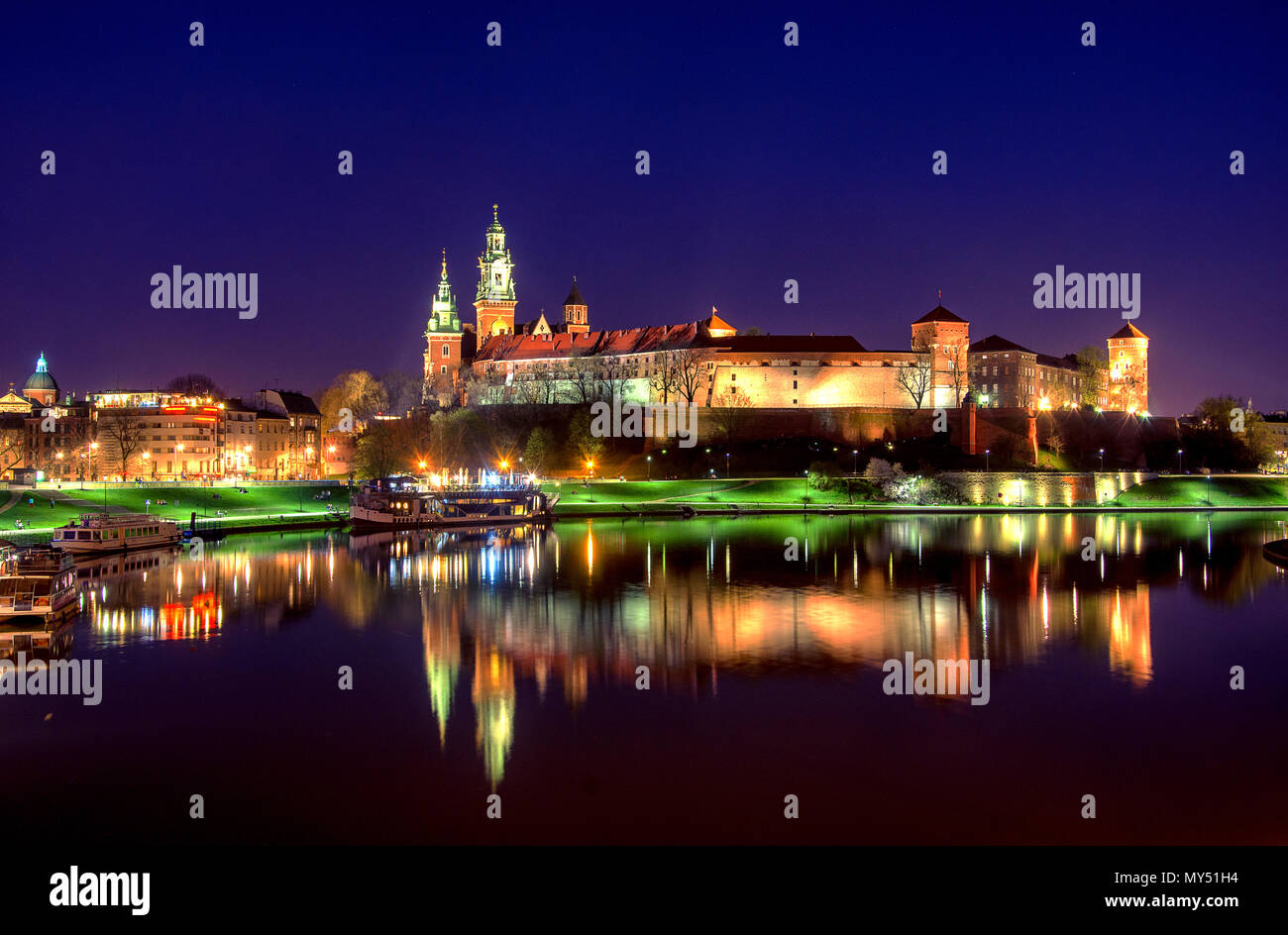 Wawel castle famous landmark in Krakow Poland Stock Photo - Alamy