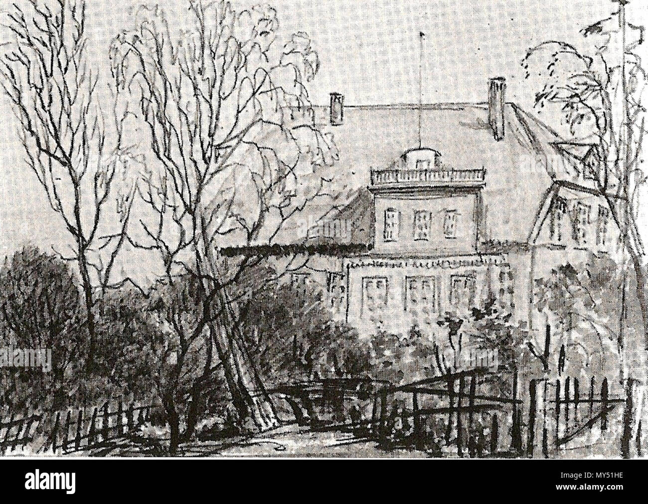 English manor house drawing hi-res stock photography and images - Alamy