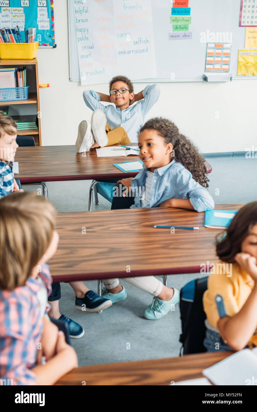 adorable relaxed kids in class at school Stock Photo - Alamy
