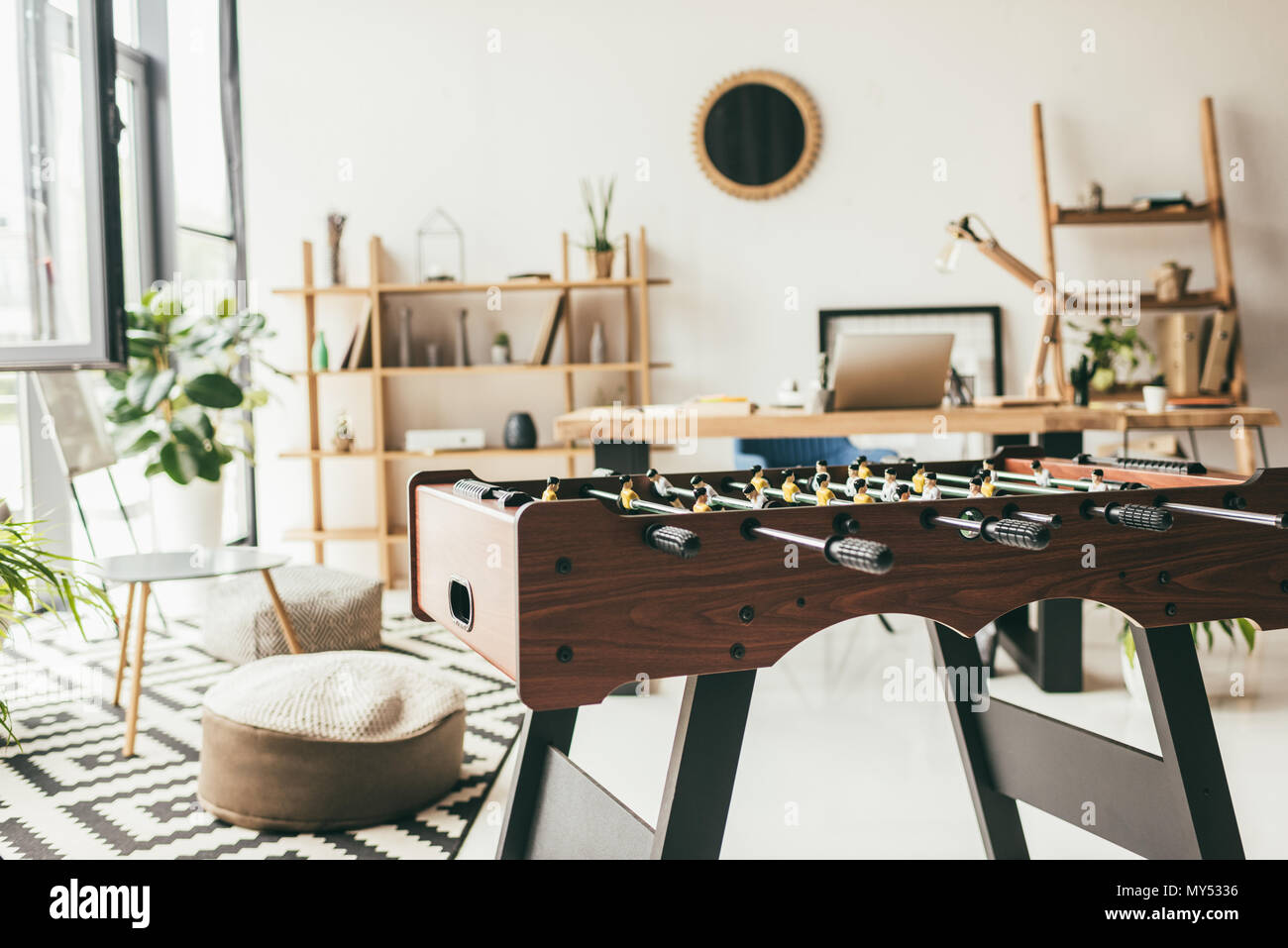 table football in modern office interior Stock Photo - Alamy