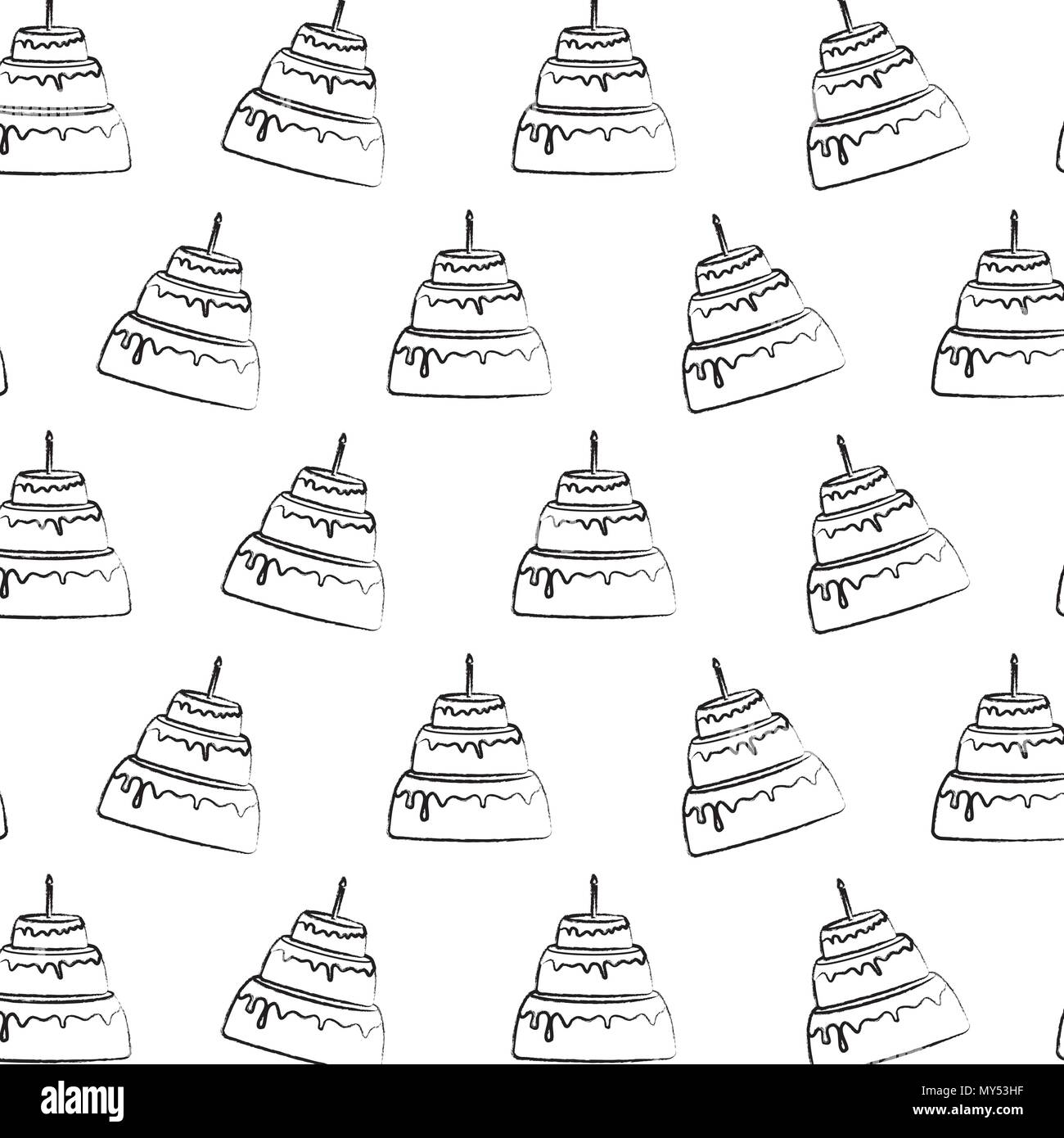 background of sweet cakes pattern, vector illustration Stock Vector ...