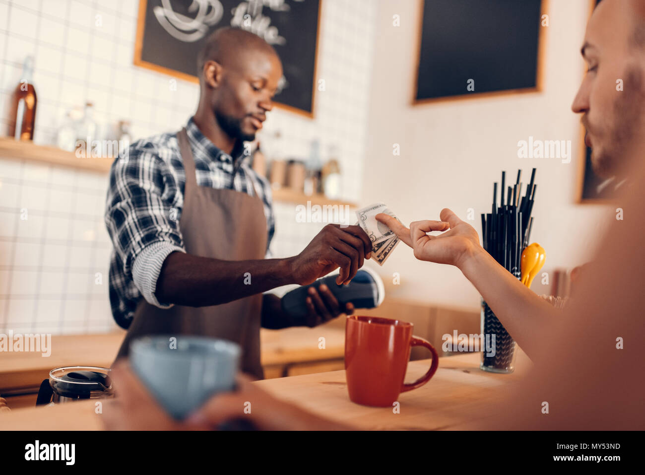 American money coffee industry hi-res stock photography and images - Alamy