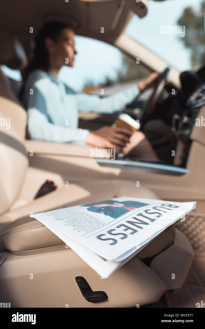 Newspaper car driving hi-res stock photography and images - Alamy