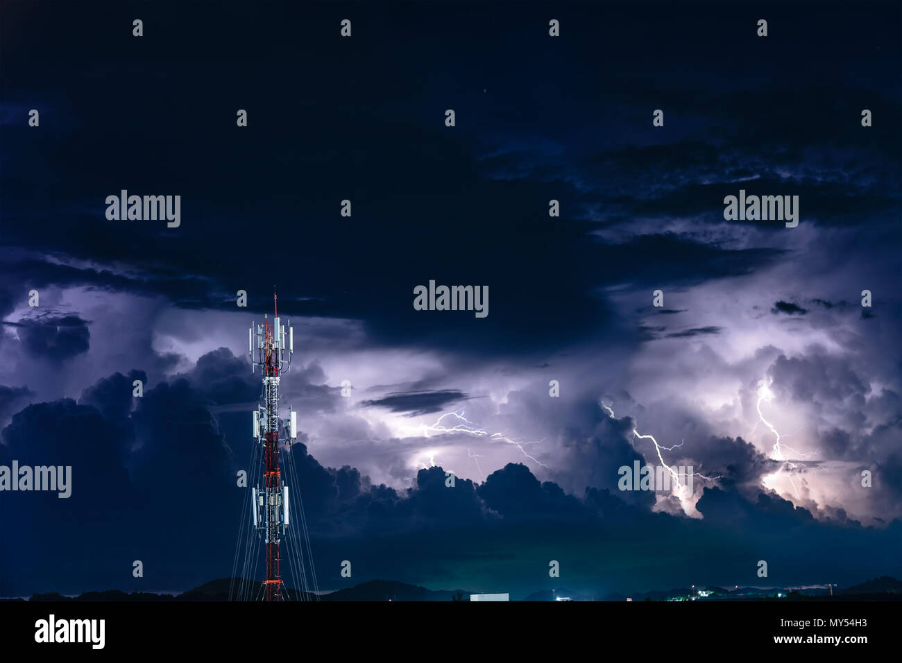 Cell tower rain hi-res stock photography and images - Alamy
