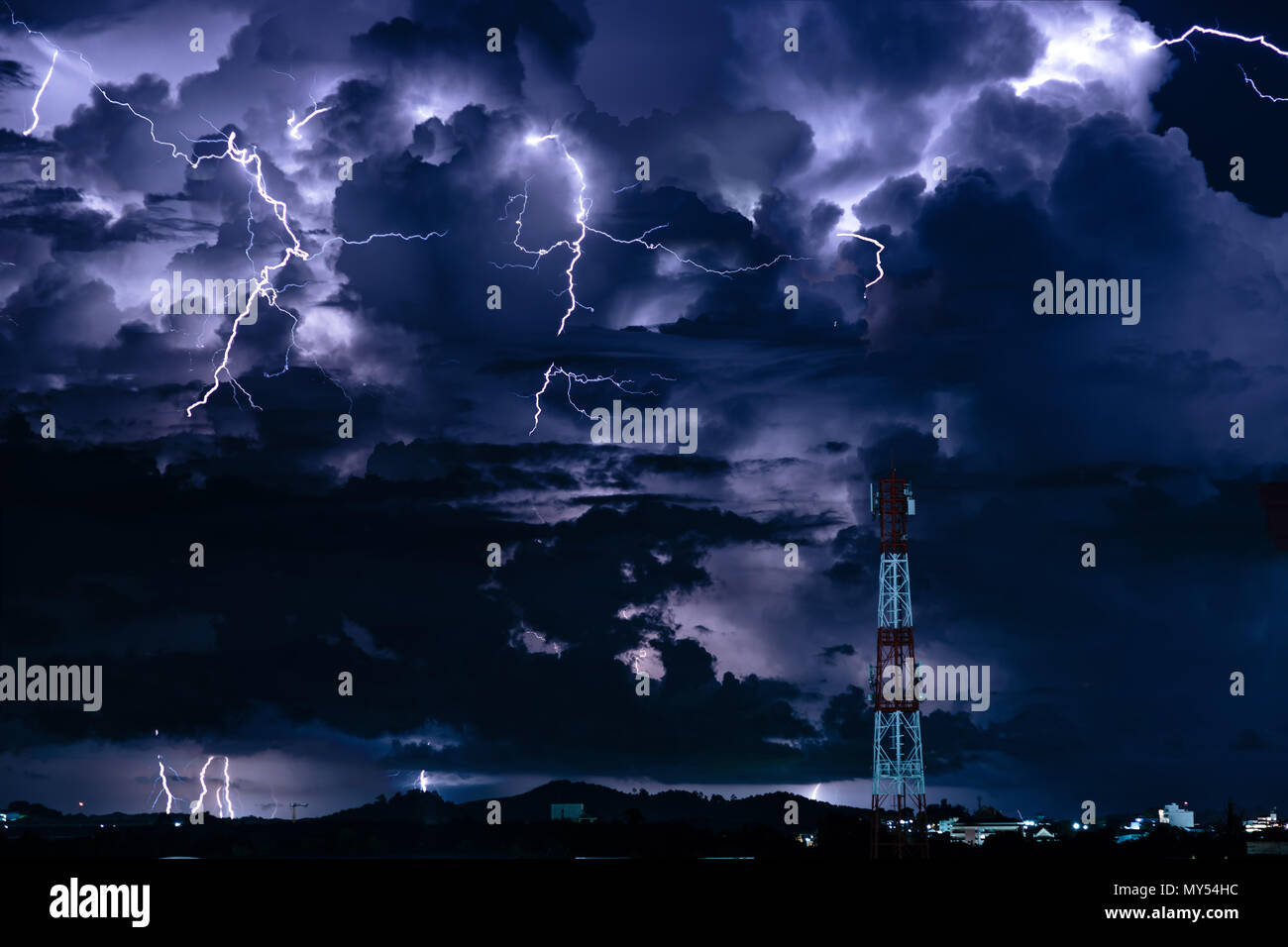 Cell tower rain hi-res stock photography and images - Alamy