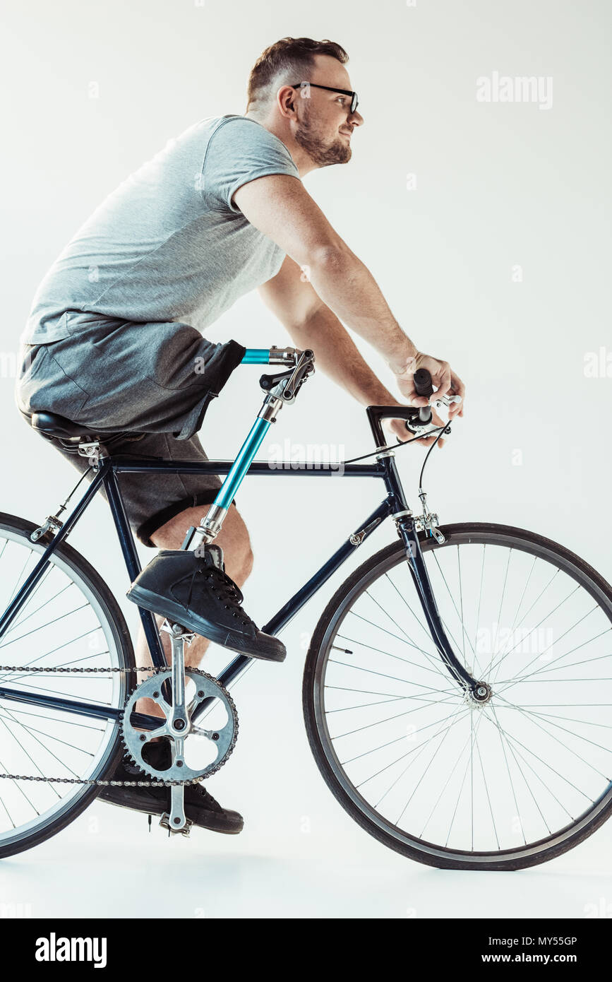 Cyclist side view isolated hi-res stock photography and images - Alamy