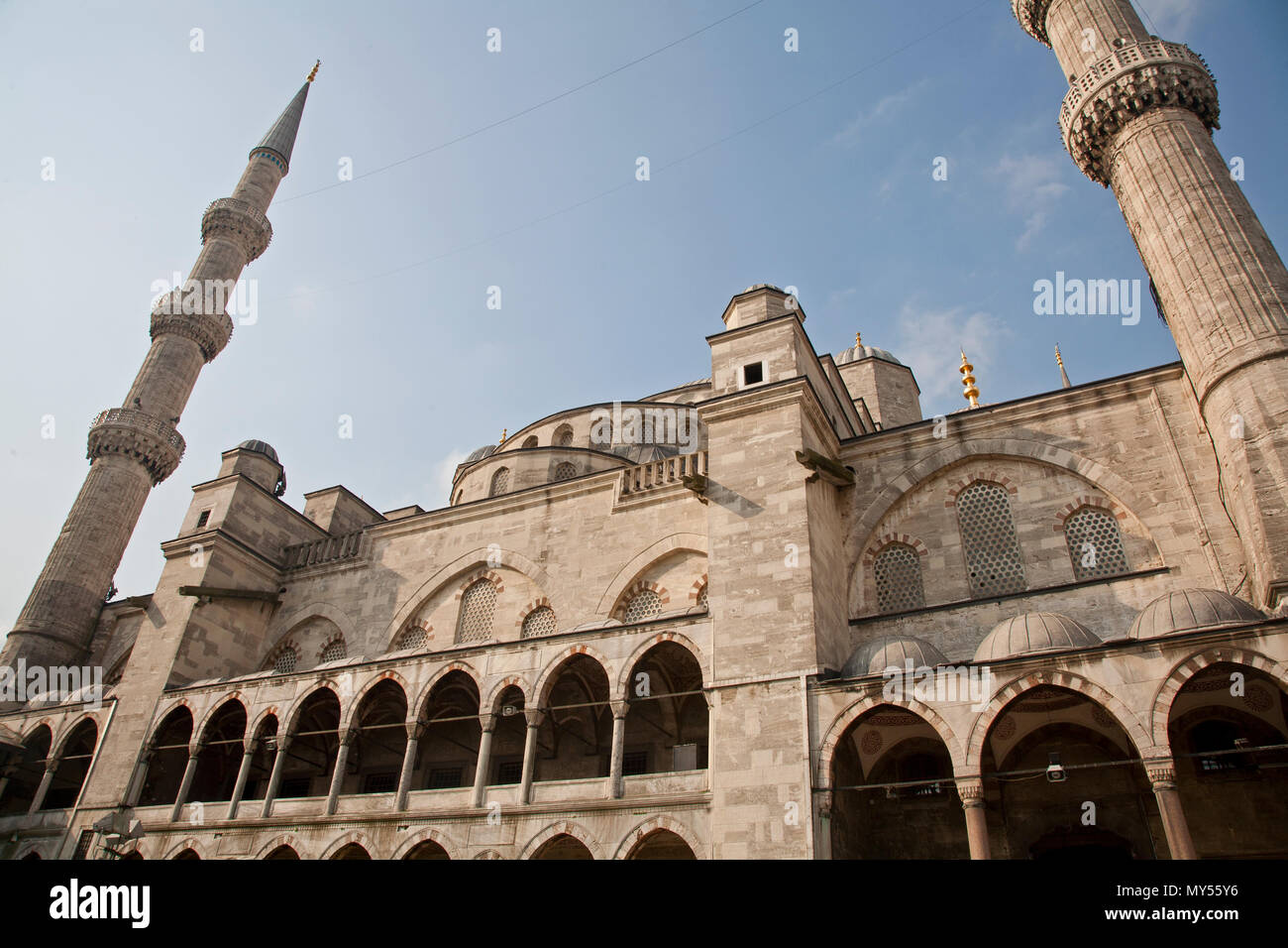 September 2, 2014 - Istanbul, Turkey: Looking up at the spires and ...