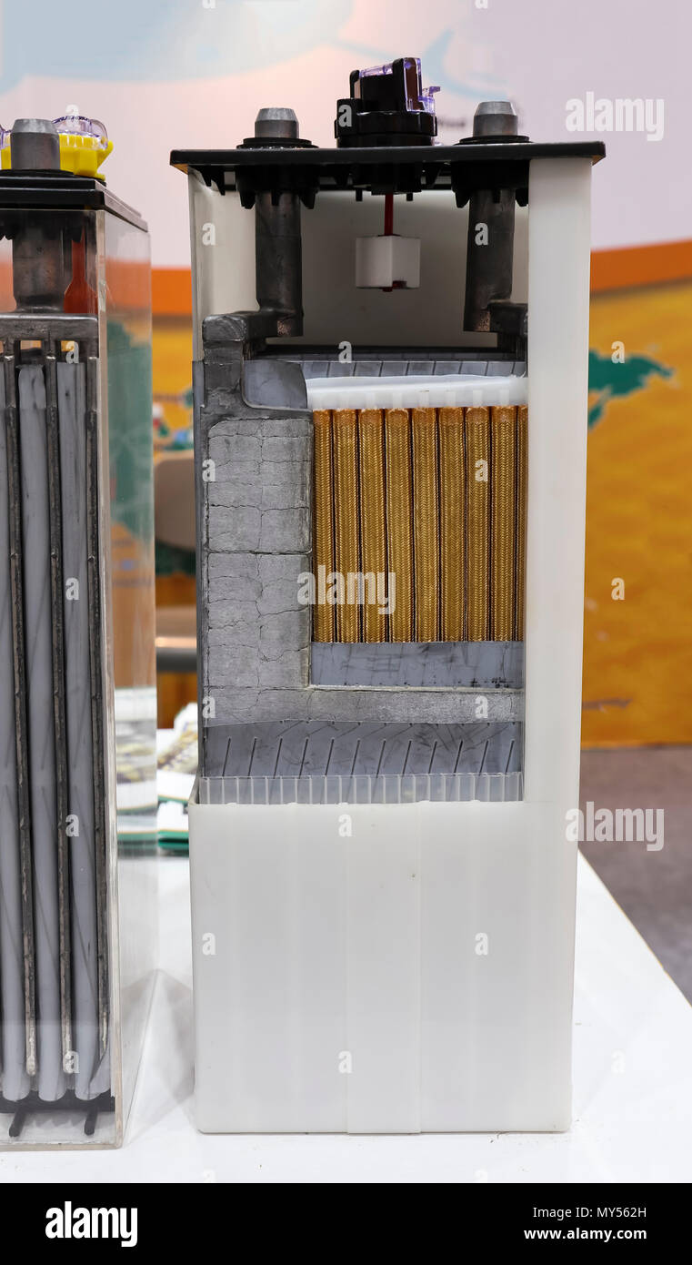inside or cross section of industrial battery Stock Photo - Alamy