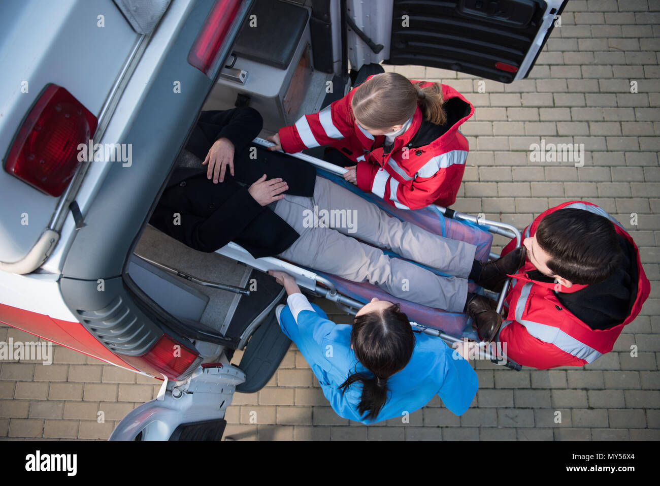 Ambulance top view hi-res stock photography and images - Alamy