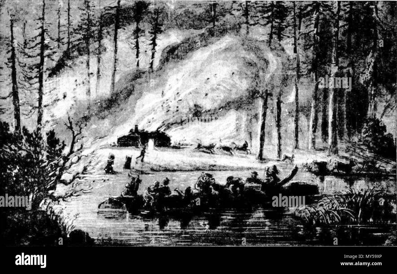 . English: Saguenay Fire Français : Grand Feu du Saguenay . 1870 ...
