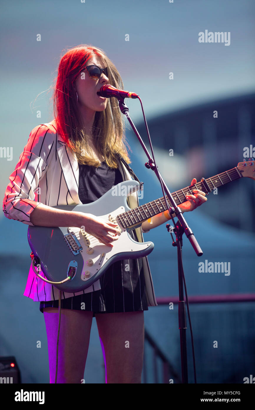 Cannes, France, 5 June 2018 Wildwood Kin in concert at Midem 2018 ...