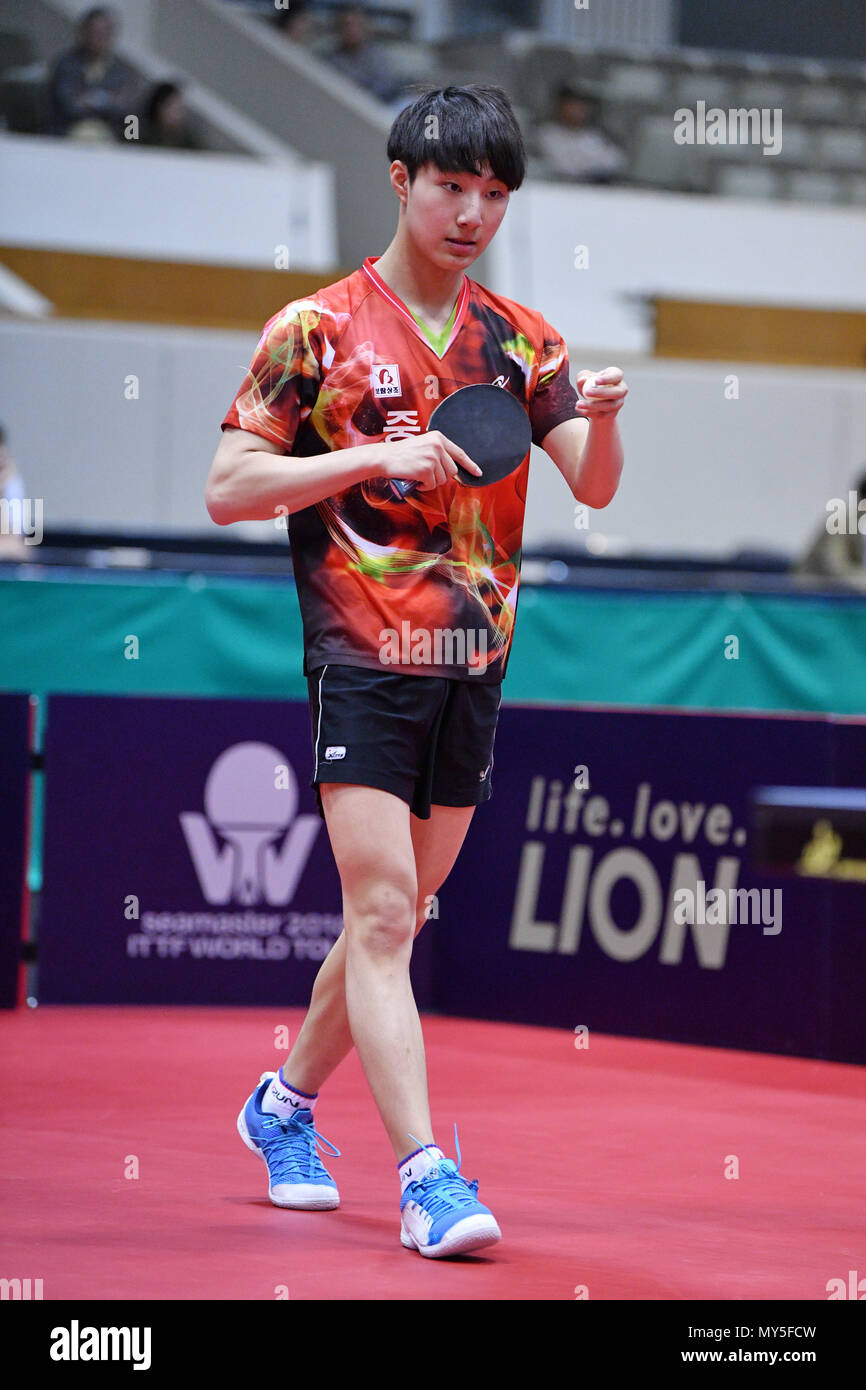 Kitakyushu, Japan. 6th June, 2018. Hee Mang Kim (KOR) Table Tennis ...
