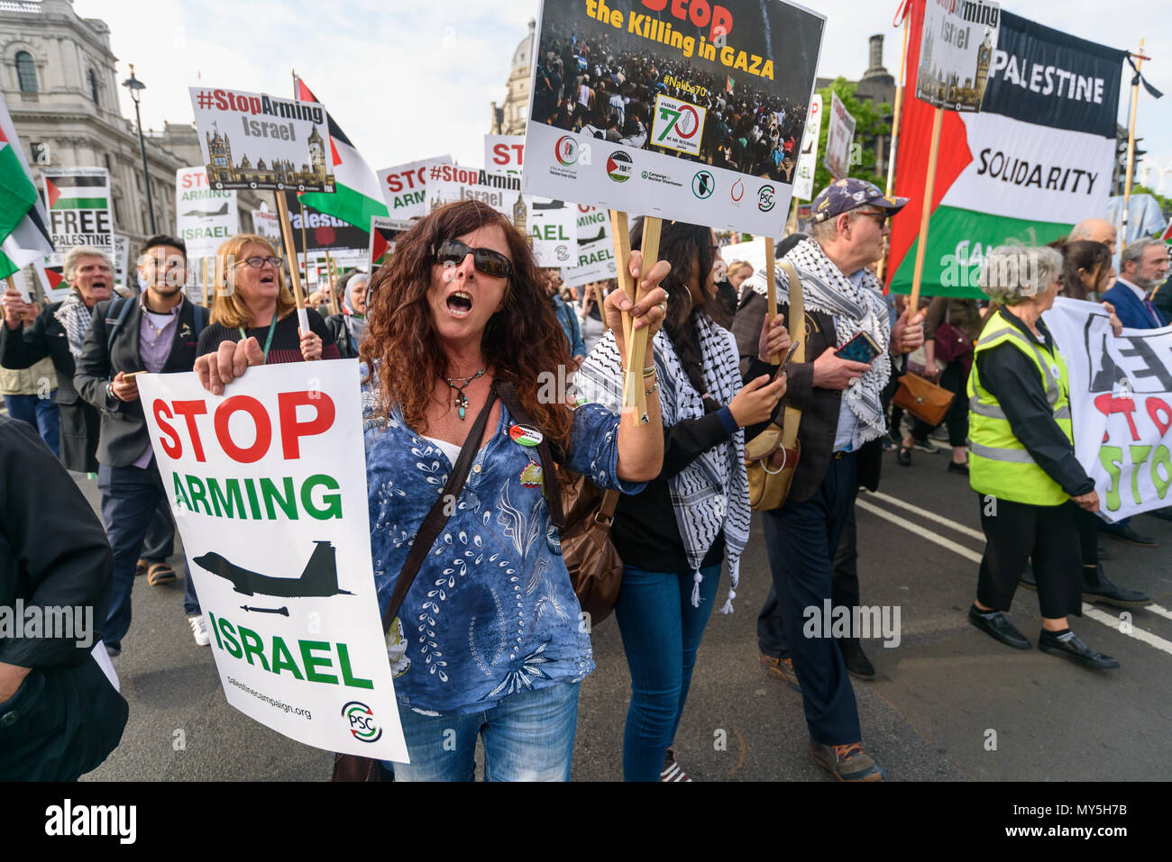 Supported by cnd uk and the muslim association of britain hi-res stock ...