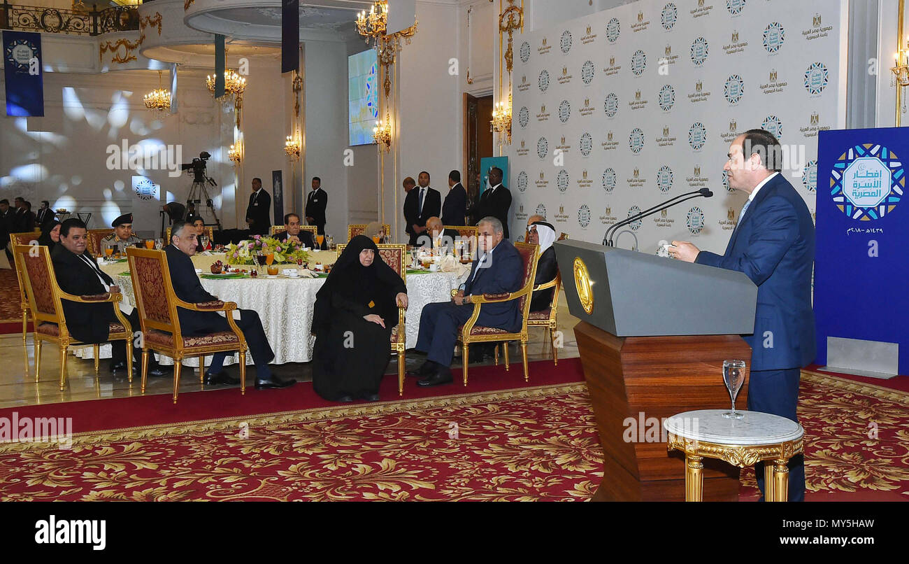 Cairo, Egypt. 5th June, 2018. Egyptian President Abdel Fattah al-Sisi ...
