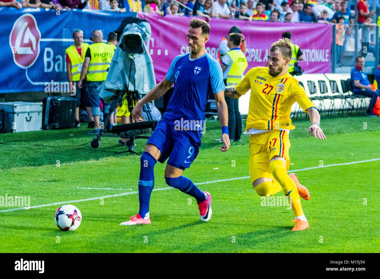 June 5, 2018: Berat Sadik #9 (Finland) and Mihai Balasa #27 (Romania ...