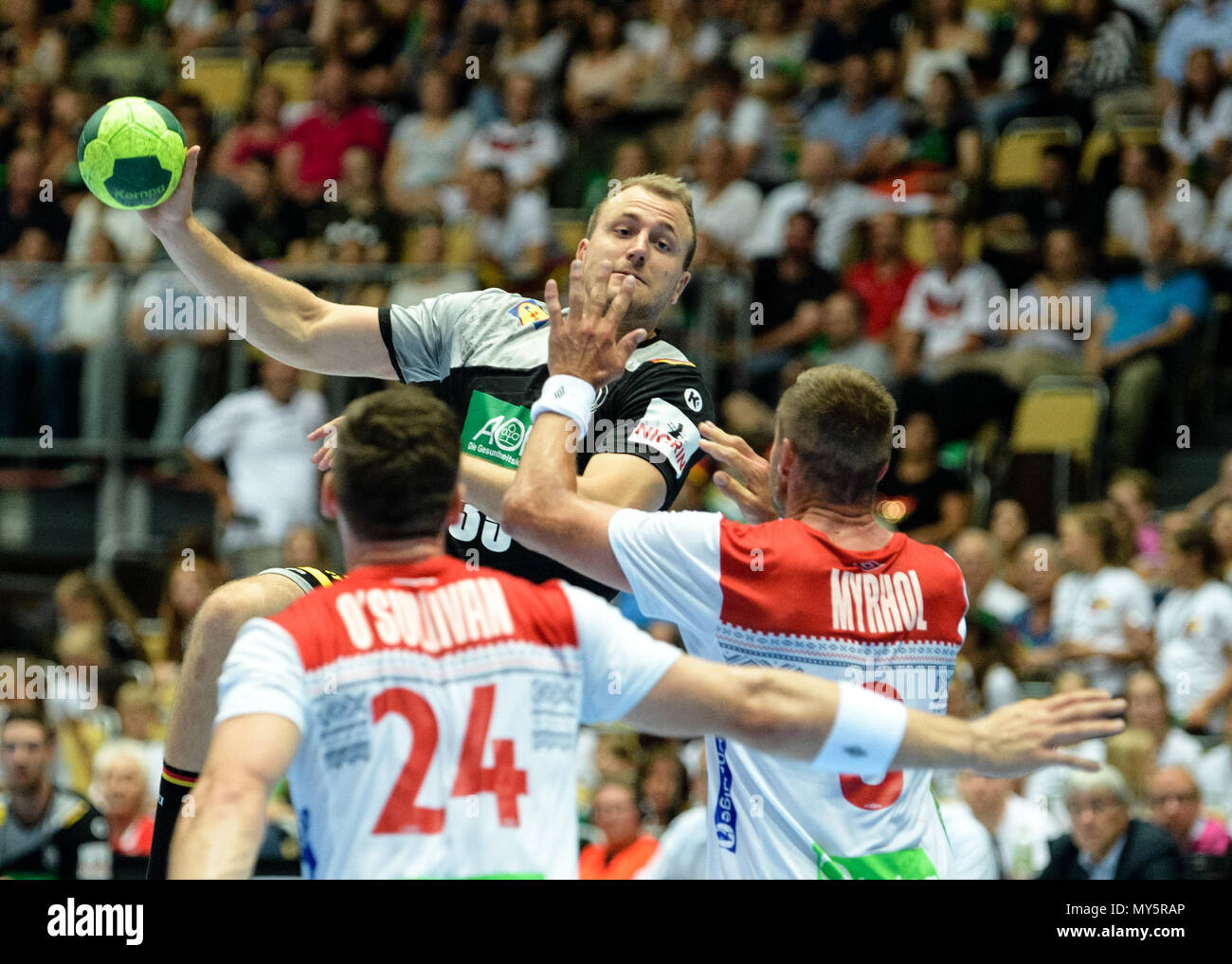 06 June 2018, Germany, Munich: Handball, men, international match ...