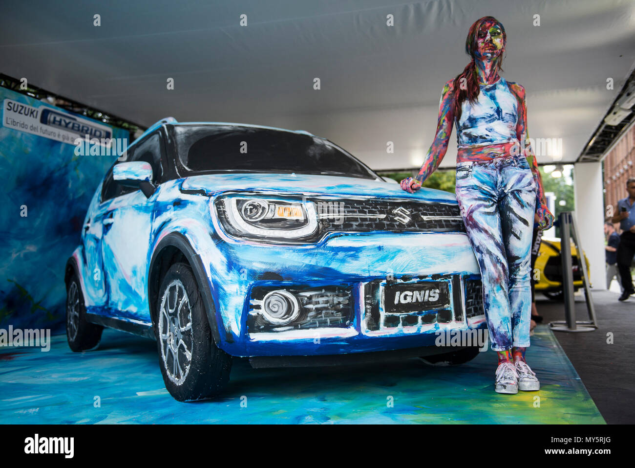 Turin, Piedmont, Italy. 6th June, 2018. Custom painted Suzuki Ignis ...