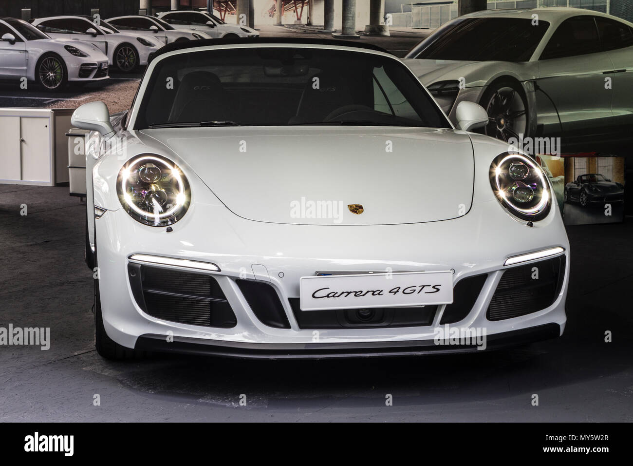 White Porsche Car